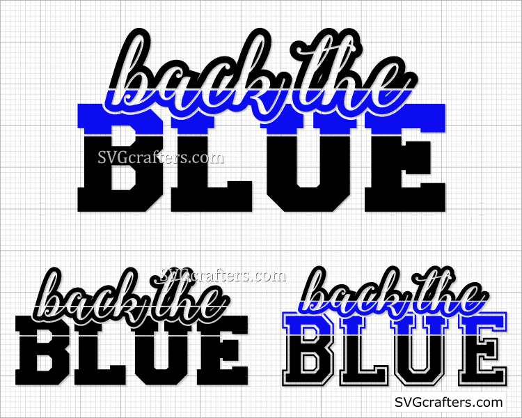 Back the blue svg, Thin blue line svg, Police svg - SVGcrafters
