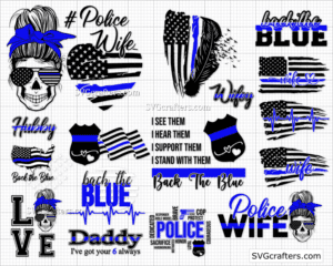 Bundle for Police svg, Thin blue line svg, police officer svg